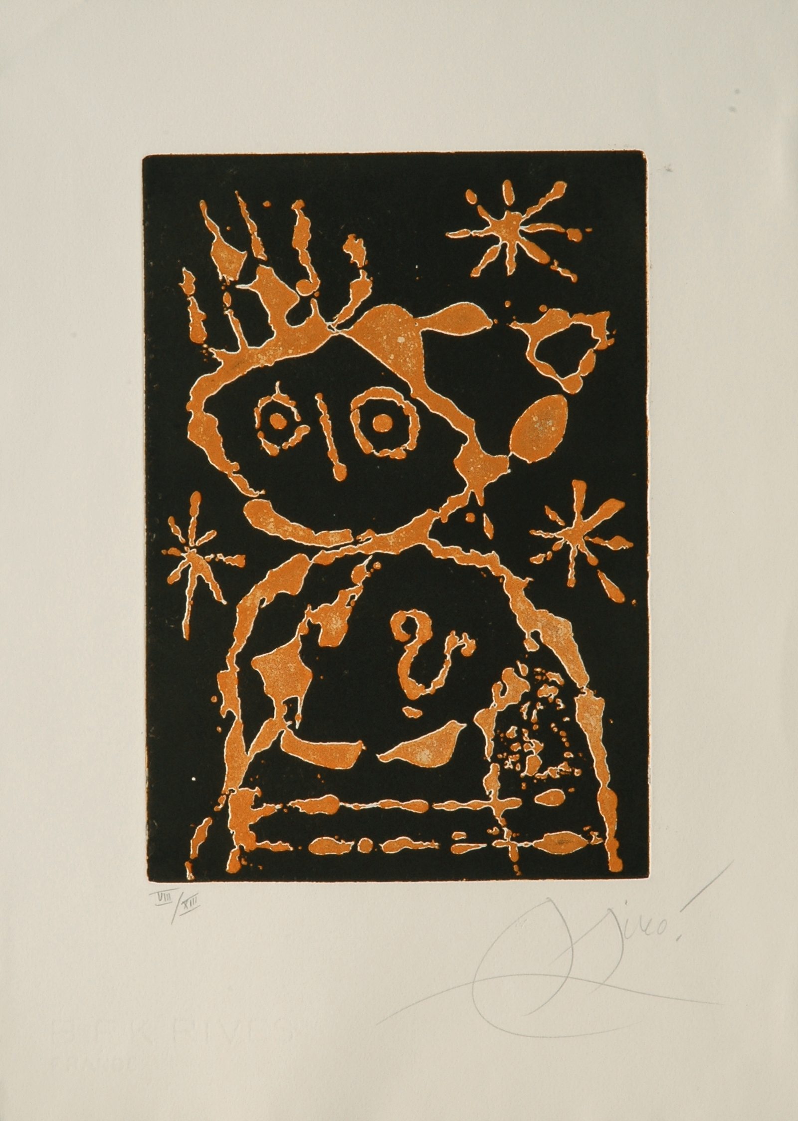 Le roi des Ombres une estampe de Joan Miró