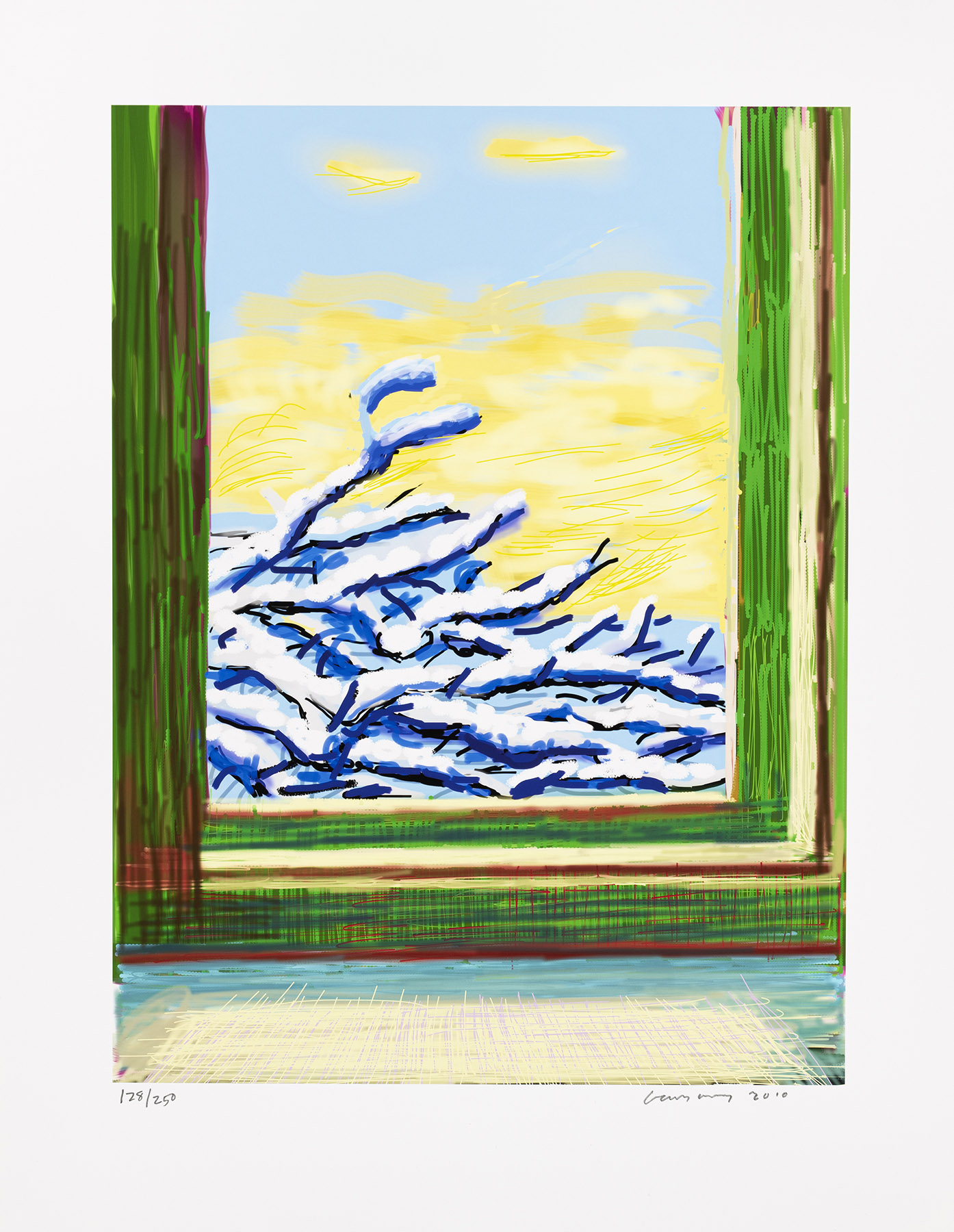 My window, 23 décembre 2010 A print of David Hockney