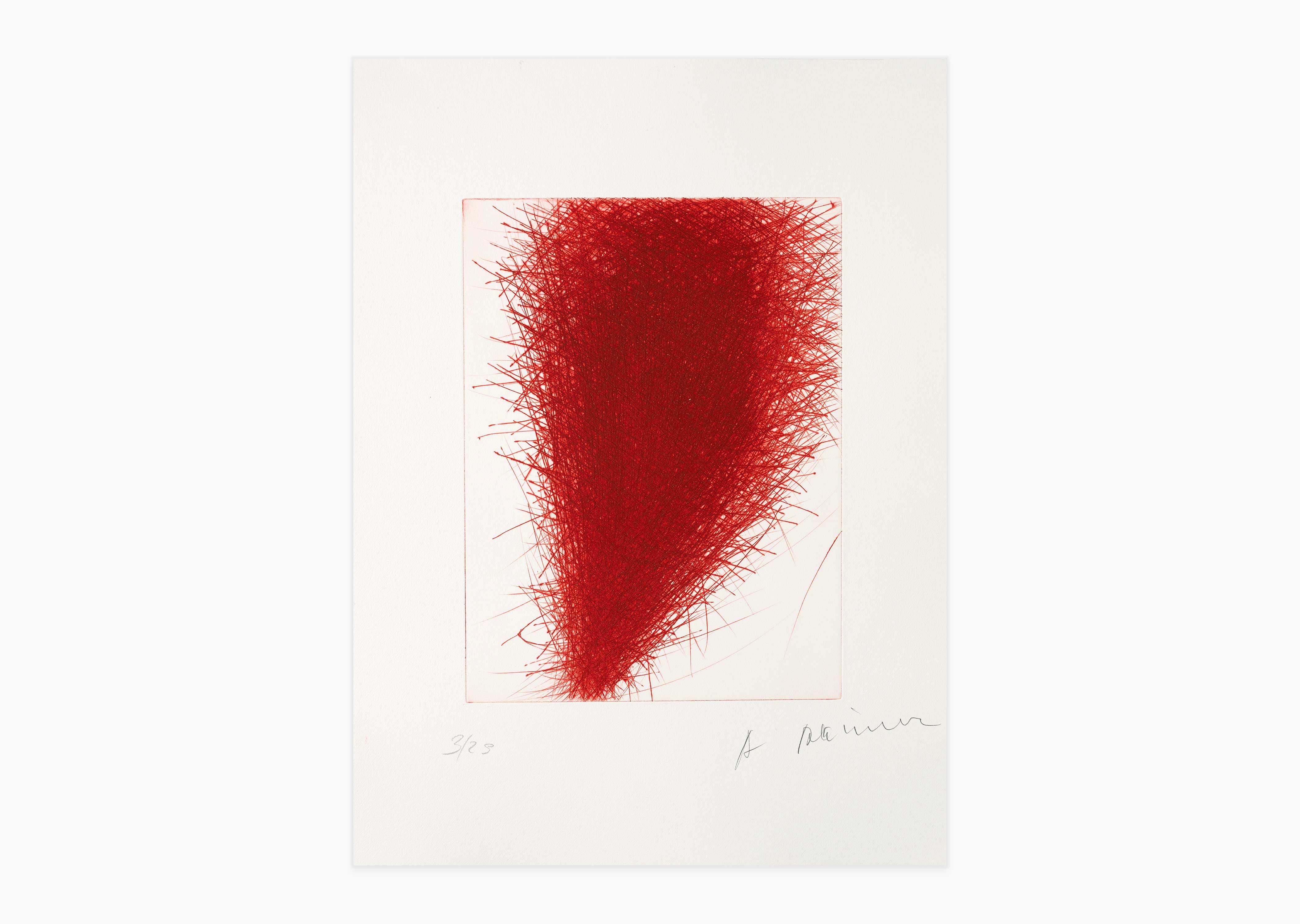 Red Flame A print of Arnulf Rainer
